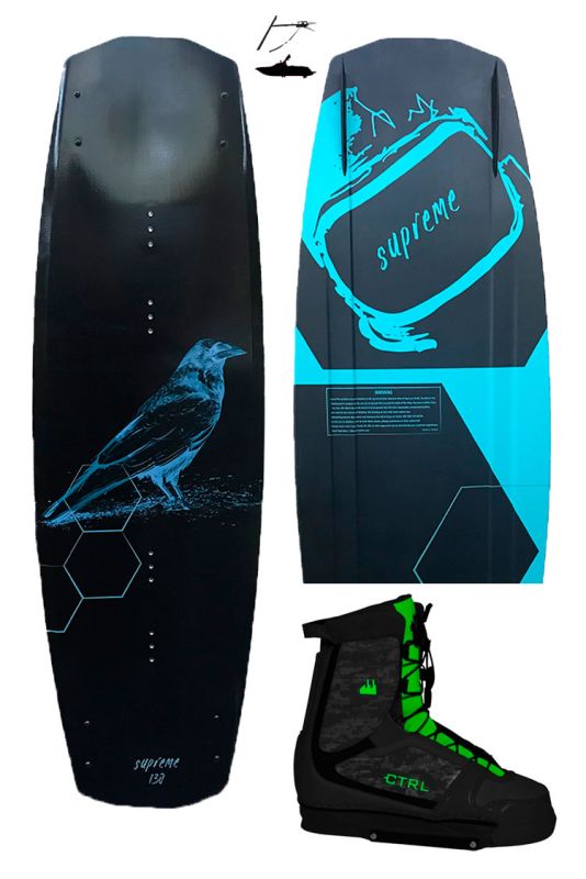Supreme Flex Wakeboard + CTRL Imperial black close toe Bindung ...