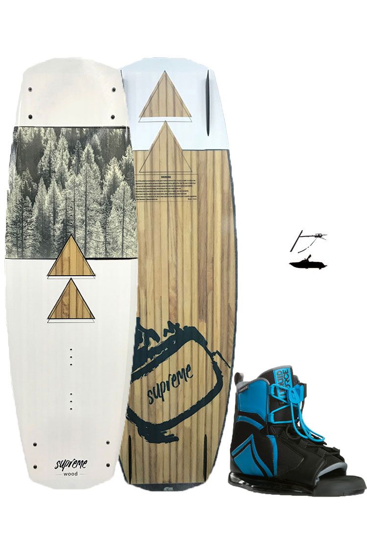 Supreme woodcore wakeboard plus Liquid Force Index open toe binding ...